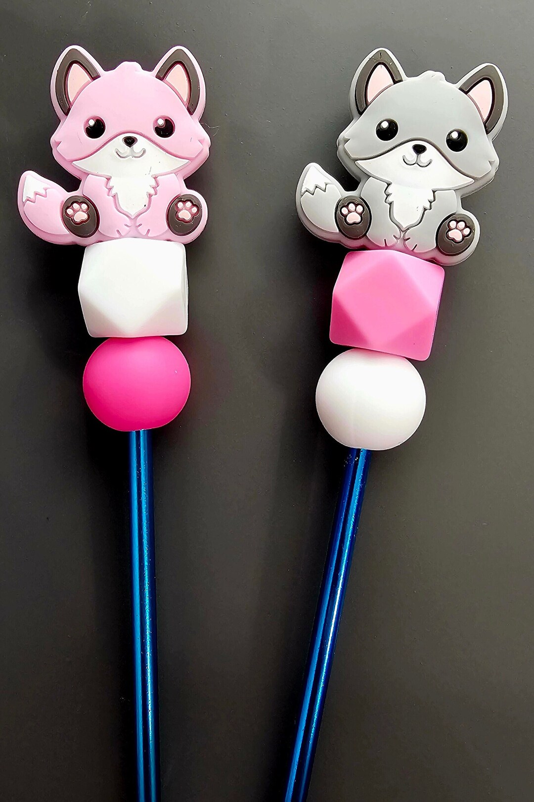 Pink and Gray Fox Ami Sticks - Etsy