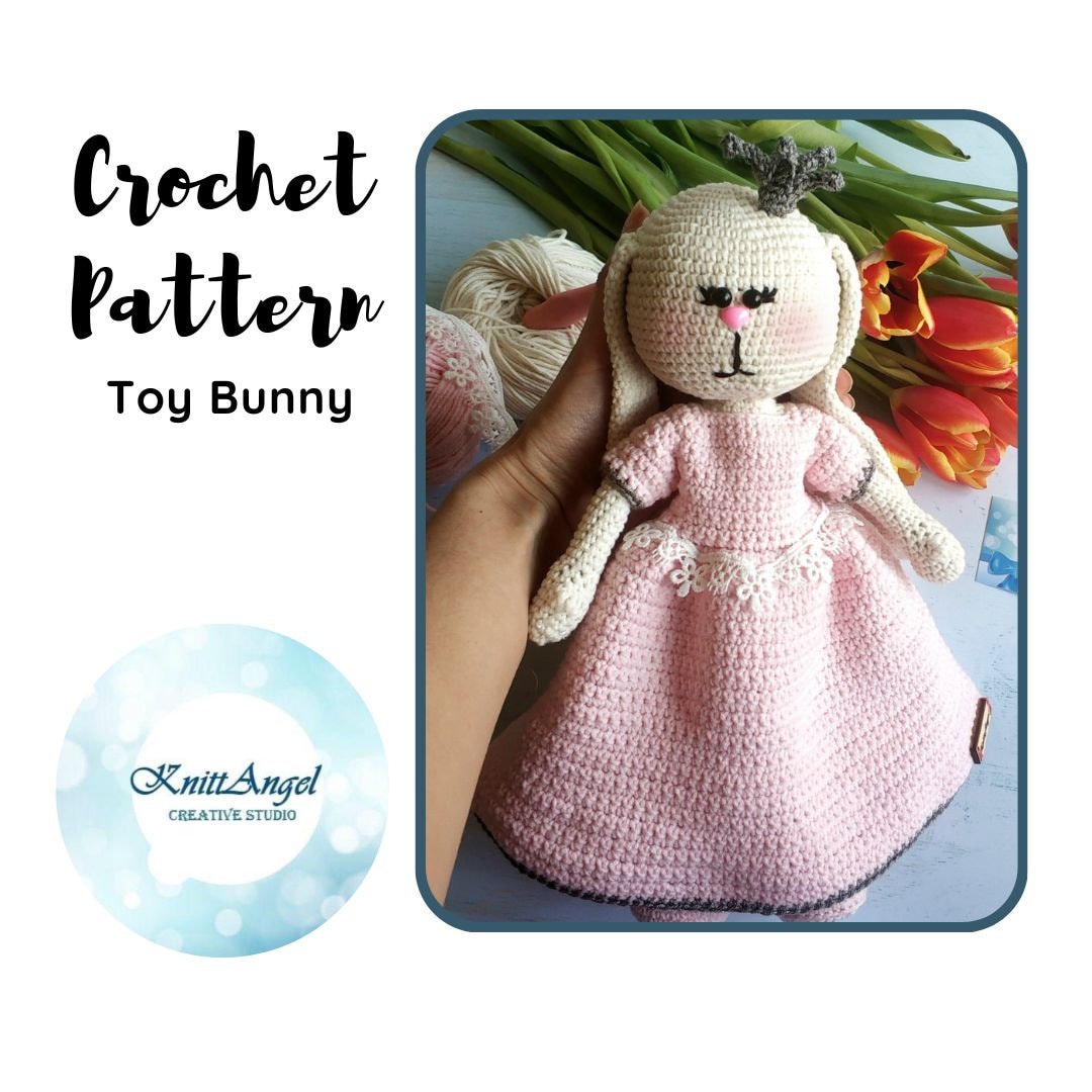 CROCHET PATTERN BUNNY / Amigurumi Tutorial Toy Bunny Princess Bunny Girl english easter Pattern ...