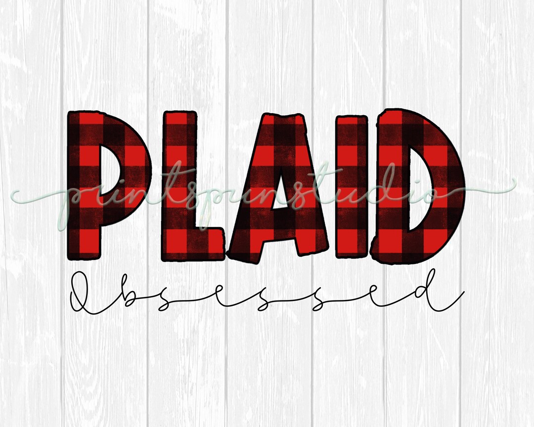 Plaid Obsessed Sublimation Transfers Winter WORD Sublimation Transfer T ...
