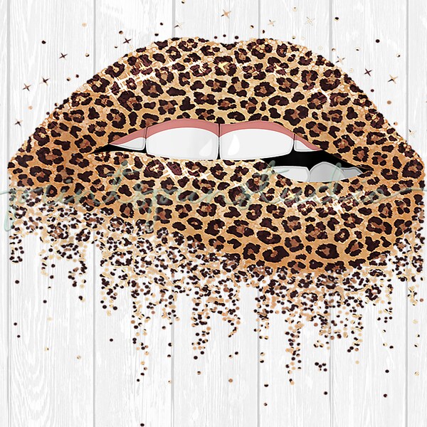 Lips Leopard - Etsy