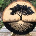 Wood Burned Tree of Life | Pyrography | Wall Art | Gift | Live Edge ...