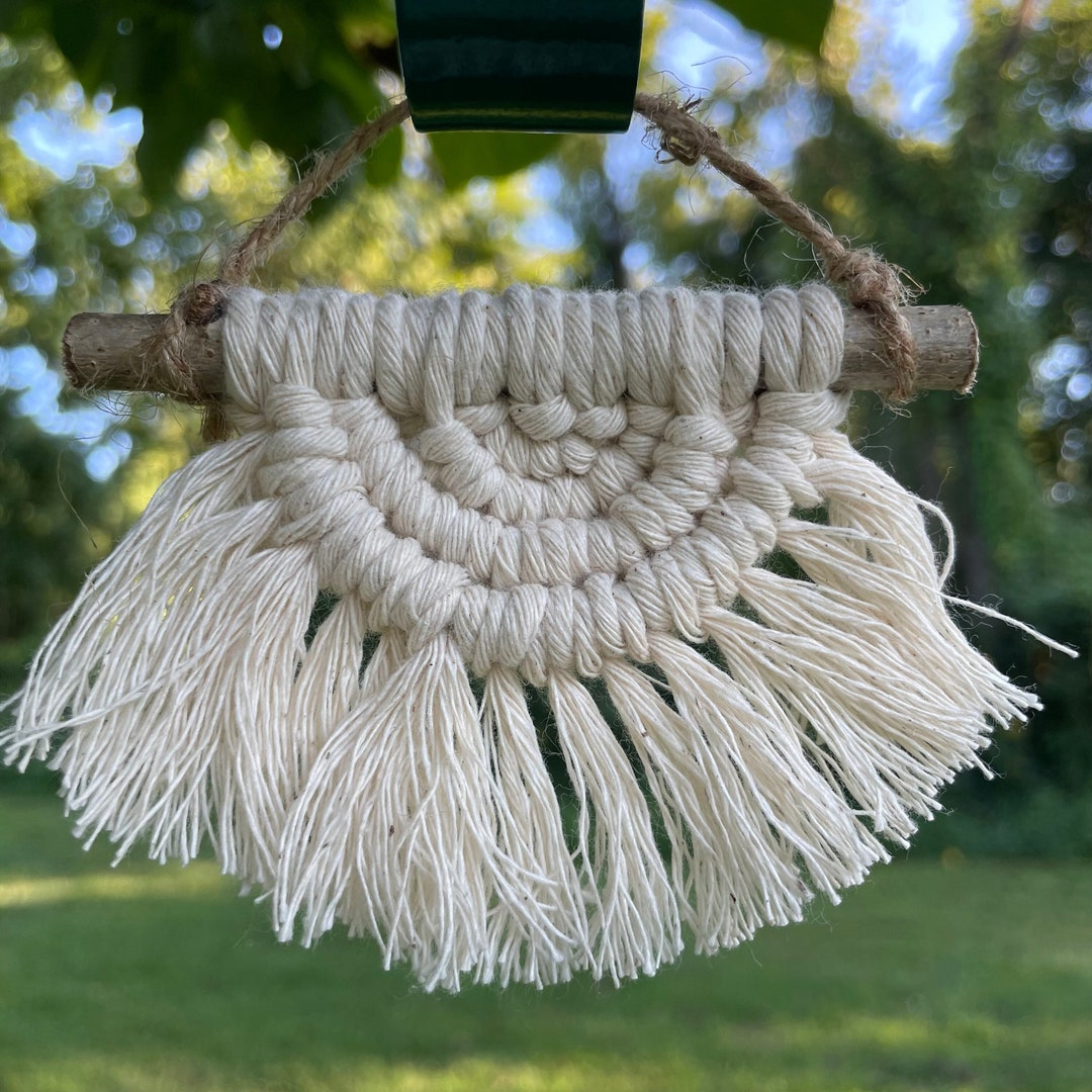 Mini Macrame Wall Hanging Mini Macrame Christmas Ornament - Etsy