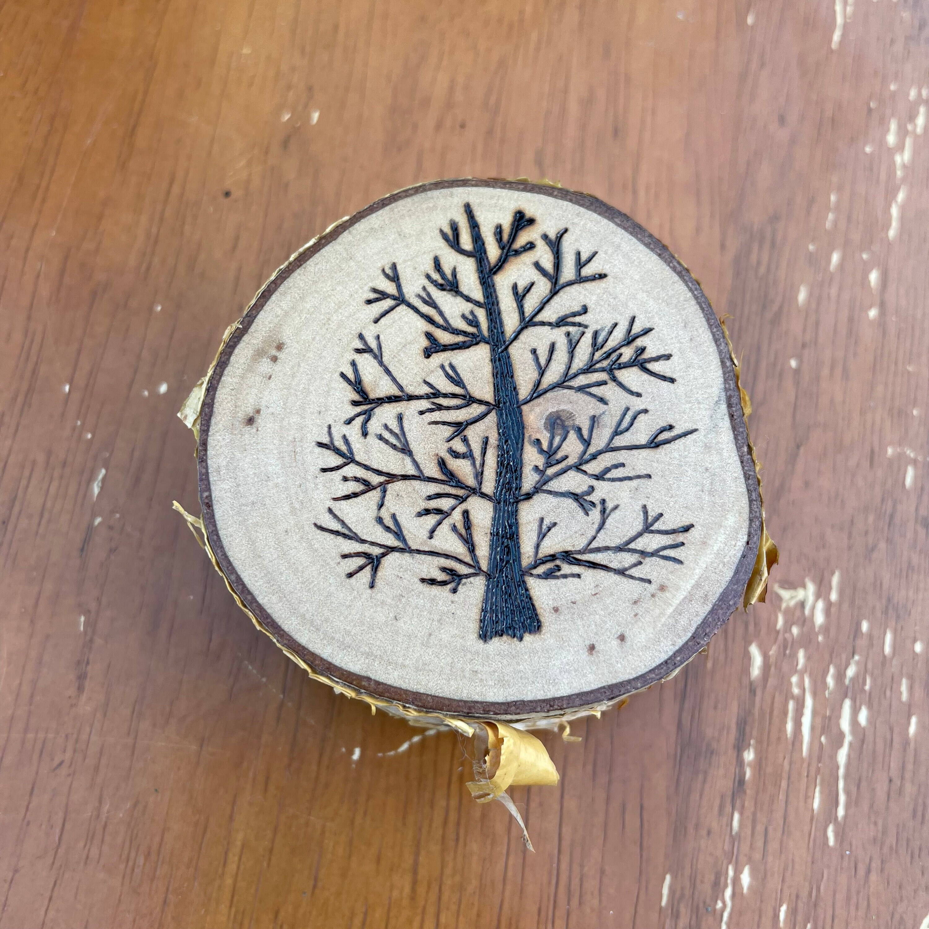 Wood Burned Magnets Pyrography Alien Art Pine Tree - Etsy
