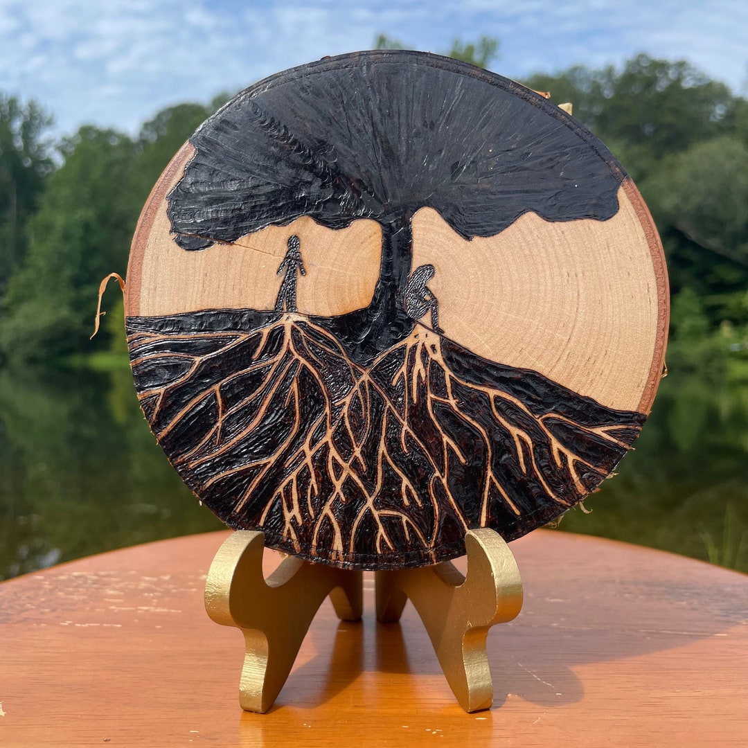 Never Really Alone Wood Burned Art, Pyrography Art, Natural Wood, Wood ...