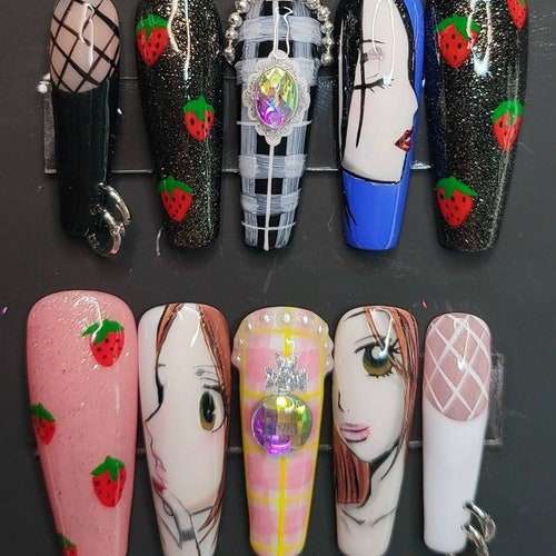 Nana Inspired Nails - Etsy