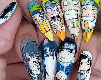 Naruto Nails - Etsy