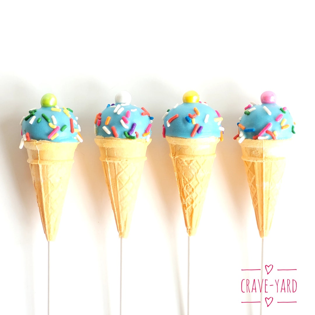Cake Pops - Ice Cream Cone Cake Pops - Etsy