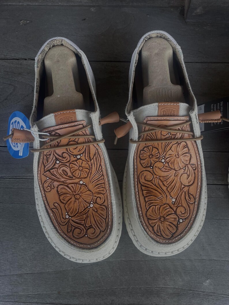 Tooled Leather Hey Dudes - Etsy