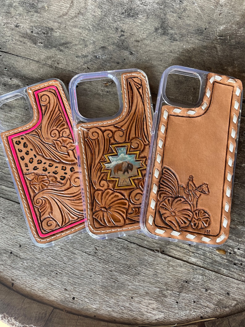Western Leather Phone Cases - Etsy