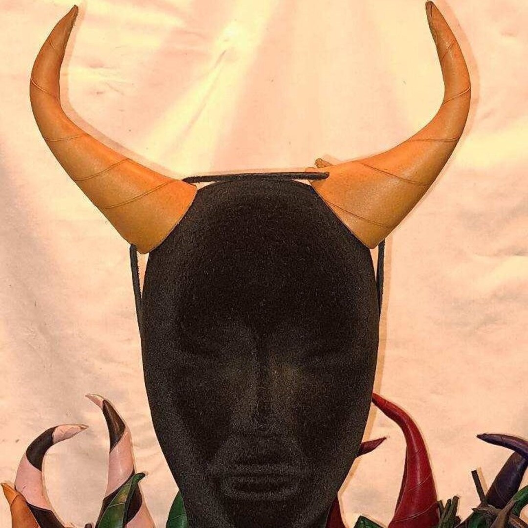 Leather Horns Tiefling, LARP, Satyr, Demon, Cosplay, Ram, Dragon, Ren ...