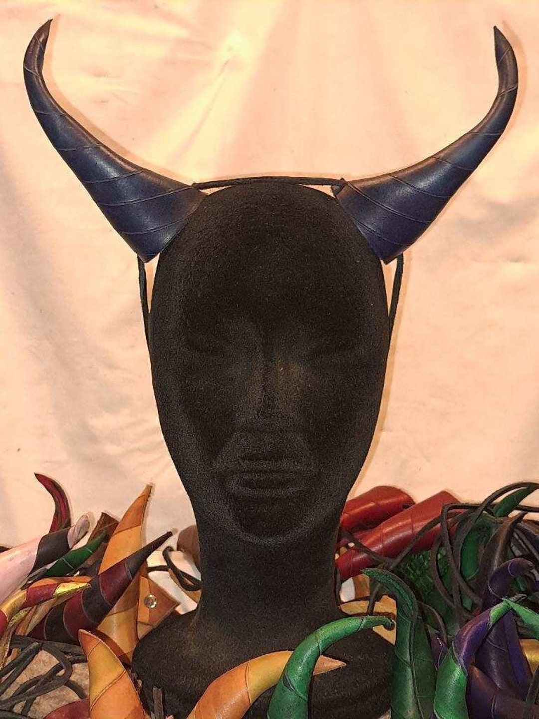 Leather Horns Tiefling LARP Satyr Demon Cosplay Ram - Etsy