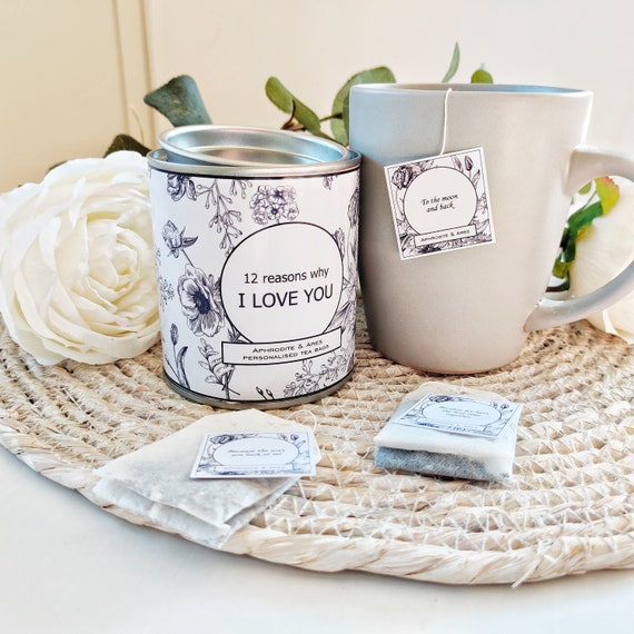 Love Personalised Tea Bags With Your Own Messages | Etsy