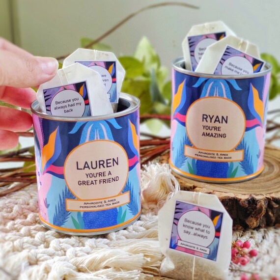 Personalised Tea Bags With Your Thoughtful Messages Keepsake - Etsy UK