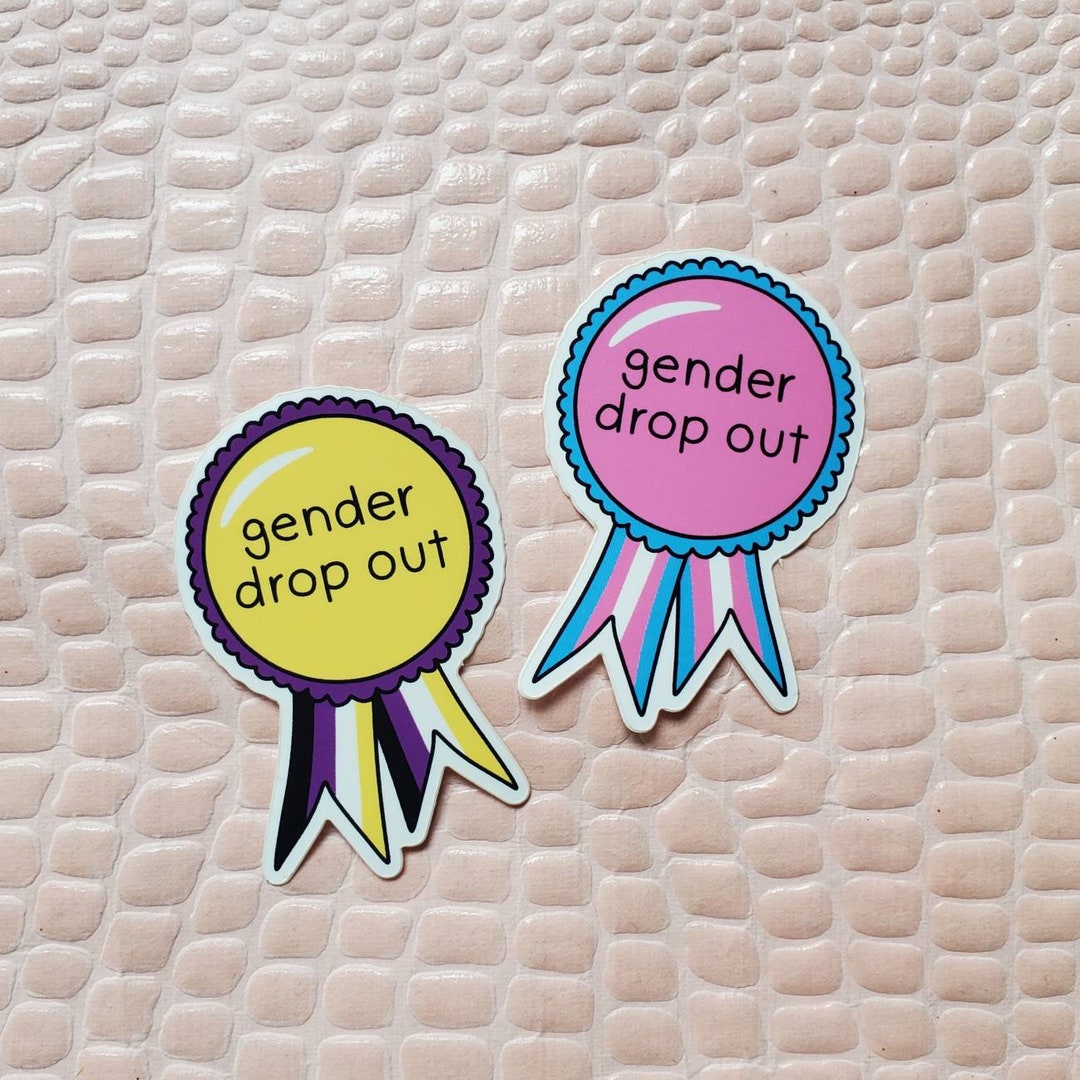 Gender Dropout Award Sticker - Etsy