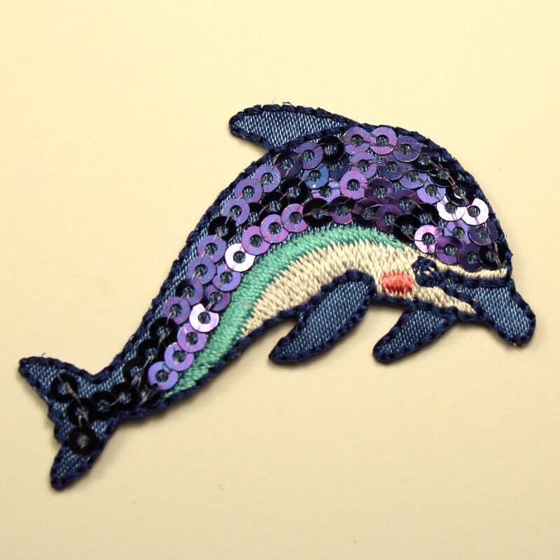 Dolphin Applique - Etsy