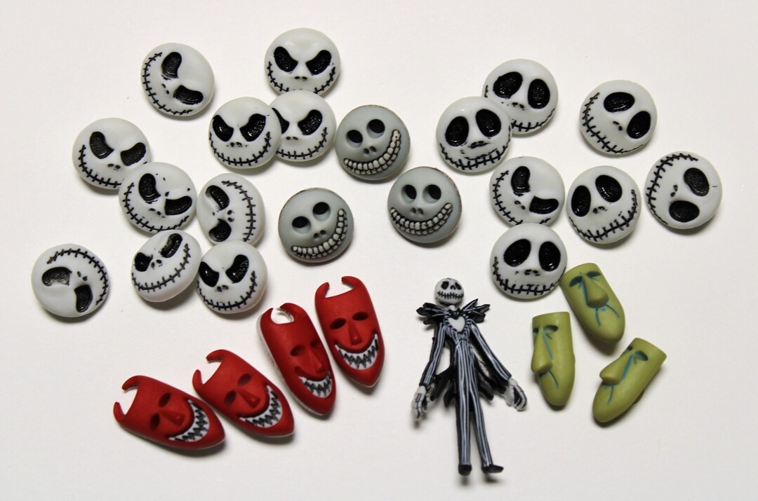 28 Nightmare Before Christmas Buttons Jack Skellington Buttons ...