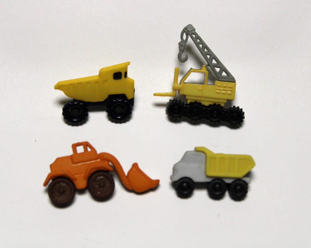 4 Construction Work Zone Buttons Bulldozer Button Construction ...