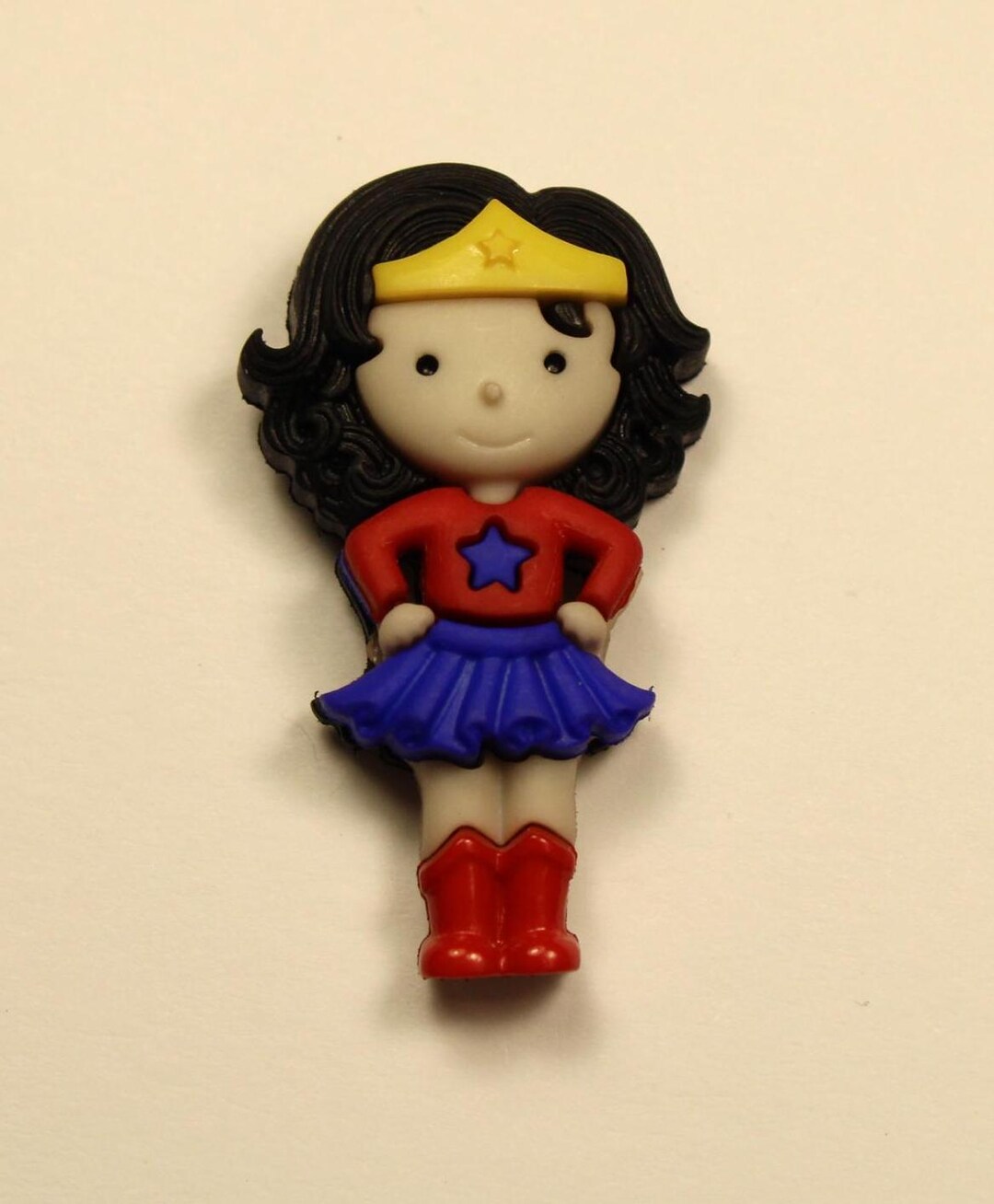 Super Girl Button Super Girl Embellishment Shank Back Girl Power Button ...