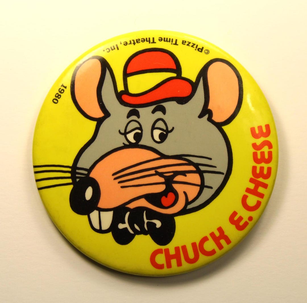 Vintage 1980 Chuck E Cheese Button Pizza Time Theatre, Inc. Button 3 - Etsy