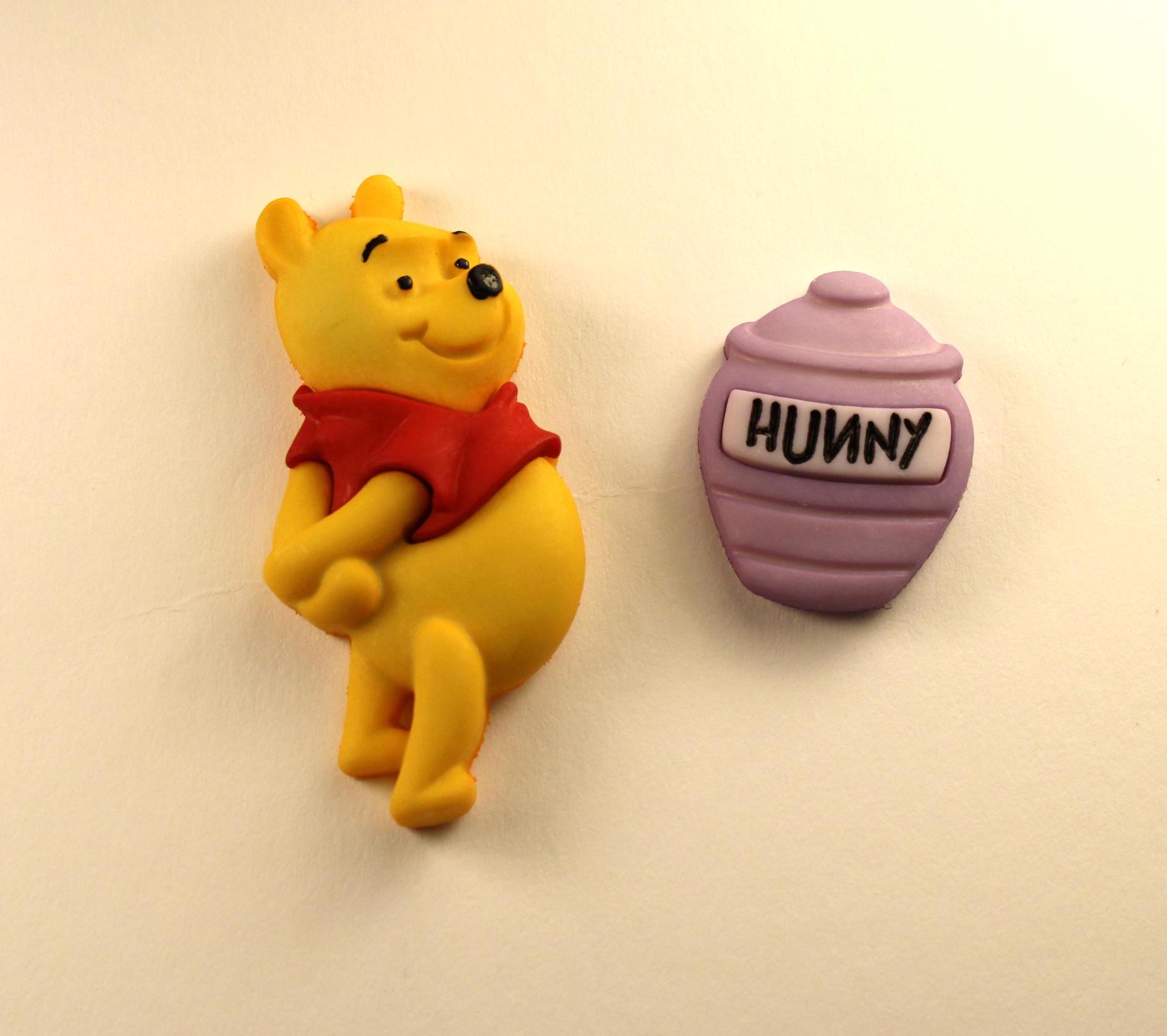 2 Winnie the Pooh Buttons Disney Buttons Winnie the Pooh Embellishments ...