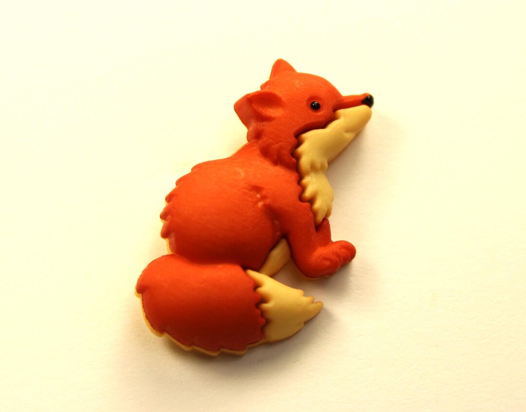 Sitting Fox Button Forest Animal Buttons Forest Animal Embellishments ...
