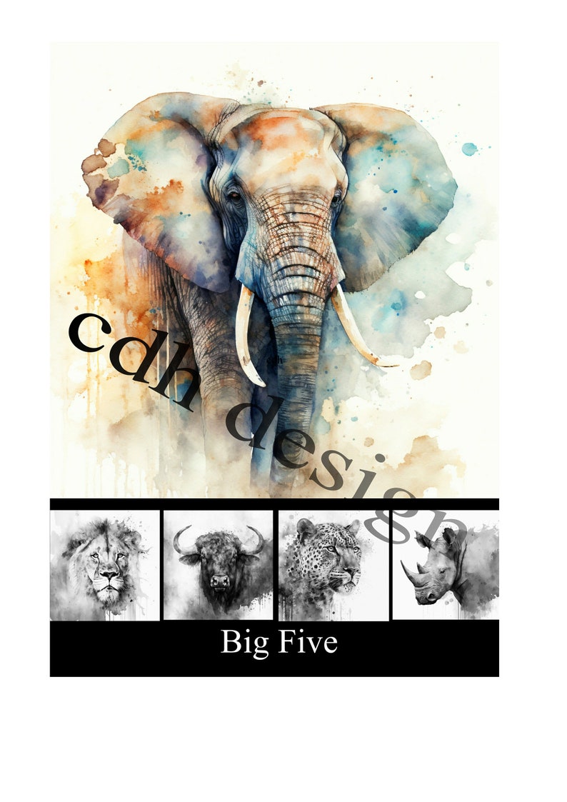 Big Five Poster in Timber Frame - Etsy