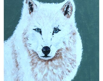 Wolf Art, Spirit Animal, Animal Totem, Wildlife Print, White Wolf ...