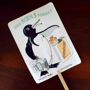 1930s Kool Cigarettes Paper Advertising Fan Featuring Willie the ...