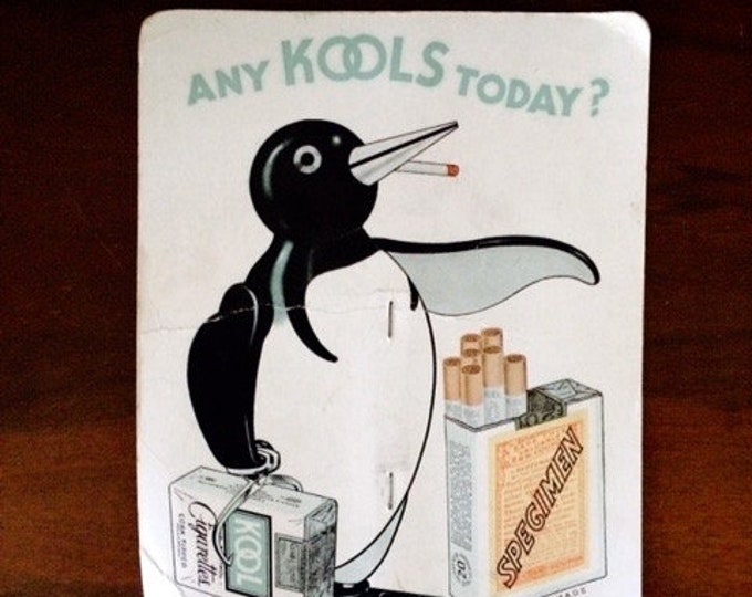 1930s Kool Cigarettes Paper Advertising Fan Featuring Willie the ...
