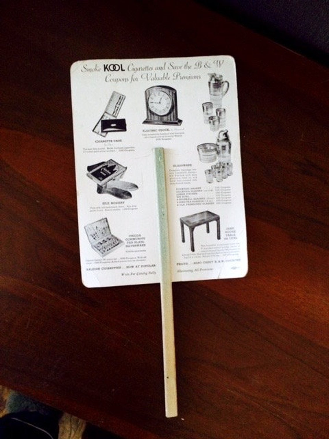 1930s Kool Cigarettes Paper Advertising Fan Featuring Willie the ...