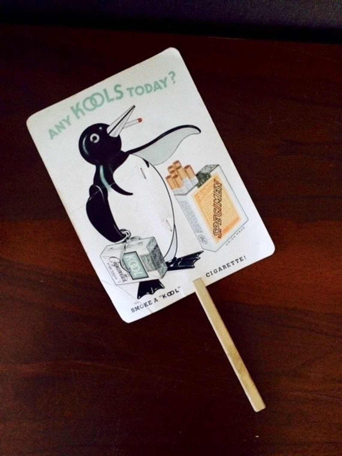 1930s Kool Cigarettes Paper Advertising Fan Featuring Willie the ...