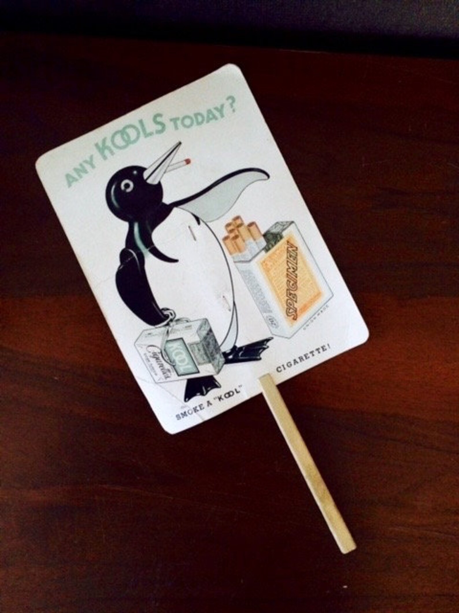 1930s Kool Cigarettes Paper Advertising Fan Featuring Willie the ...