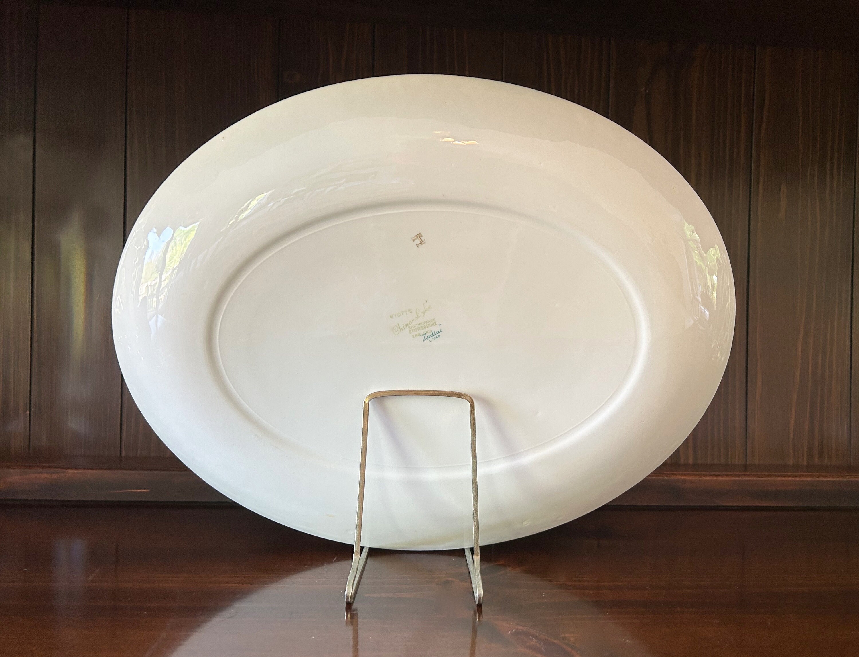 Zodiac by Myott Staffordshire China-lyke Art Deco Fan Pattern Oval ...