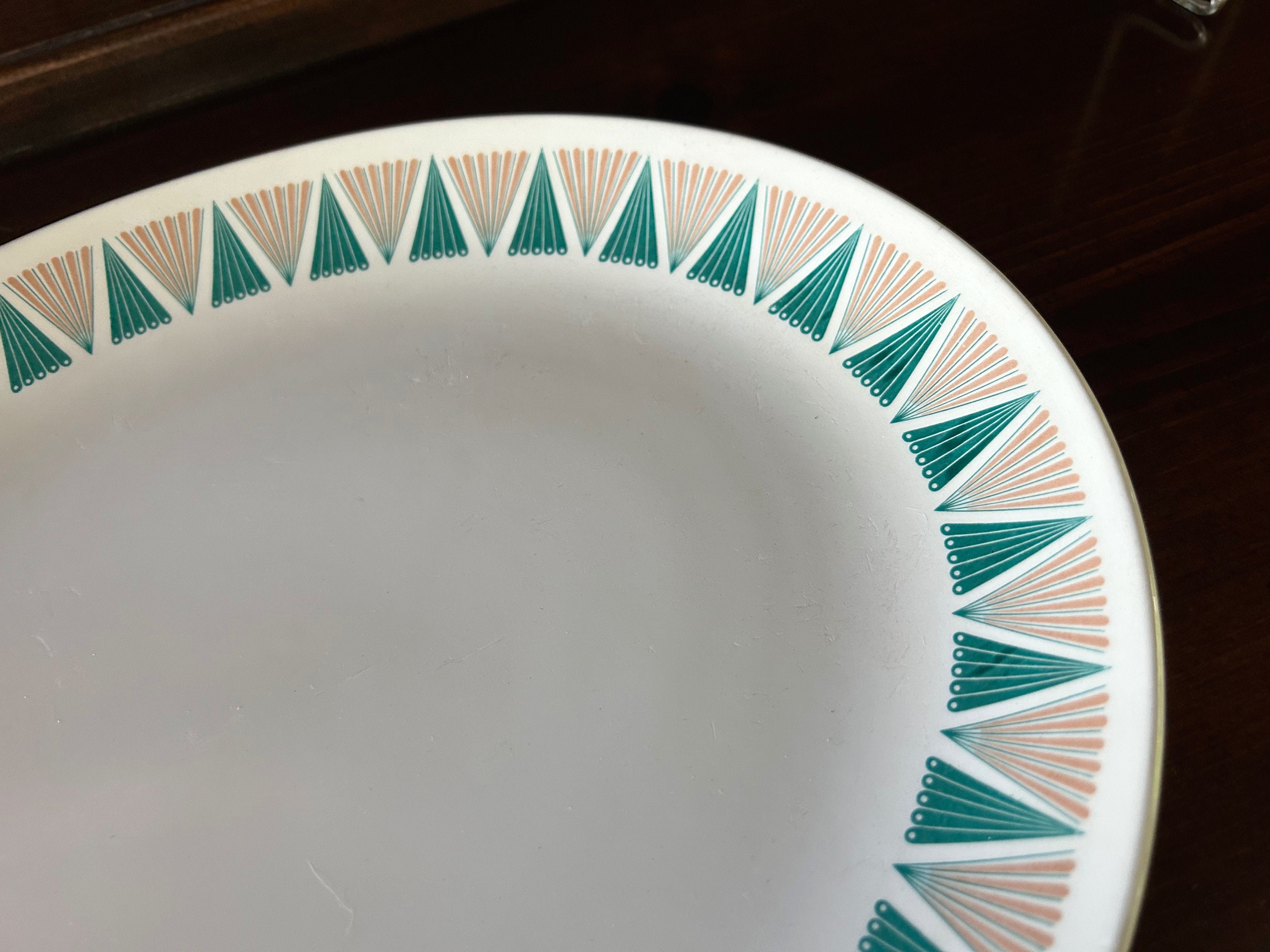 Zodiac by Myott Staffordshire China-lyke Art Deco Fan Pattern Oval ...