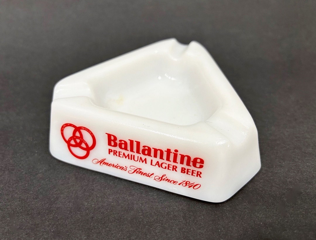 Vintage Ballantine Beer Milk Glass Triangle Advertising - Etsy