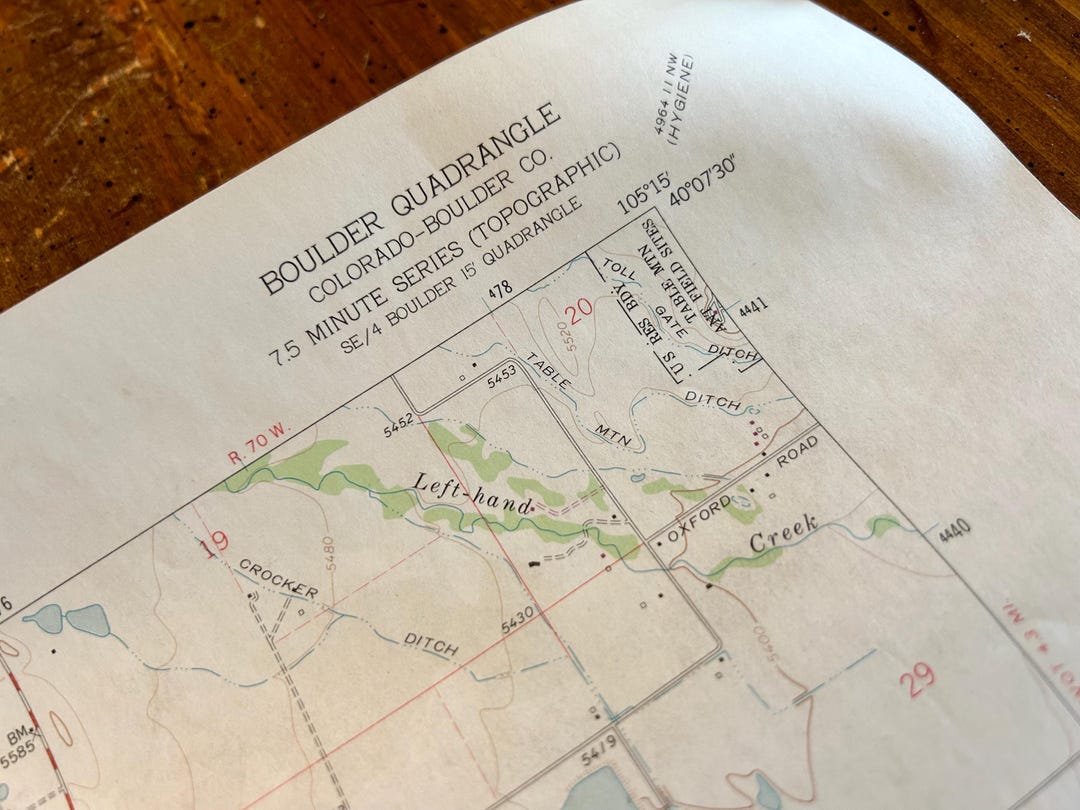 1971 Boulder Colorado USGS Topographic Map - Etsy
