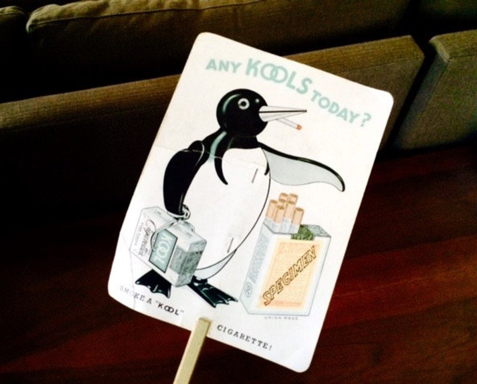 1930s Kool Cigarettes Paper Advertising Fan Featuring Willie the ...