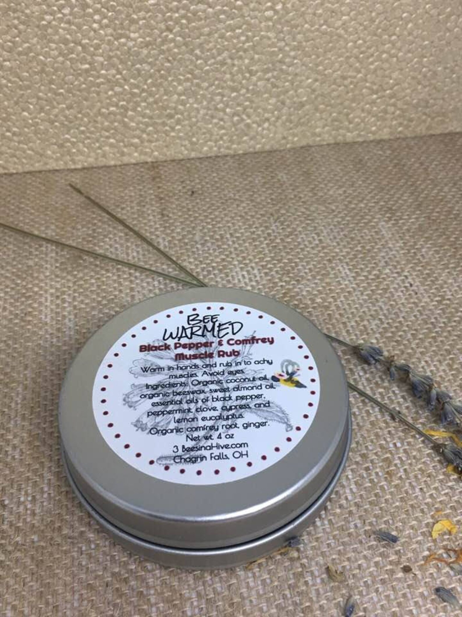 Bee Warmed Black Pepper & Comfrey Muscle Rub / Sore Muscle Rub - Etsy