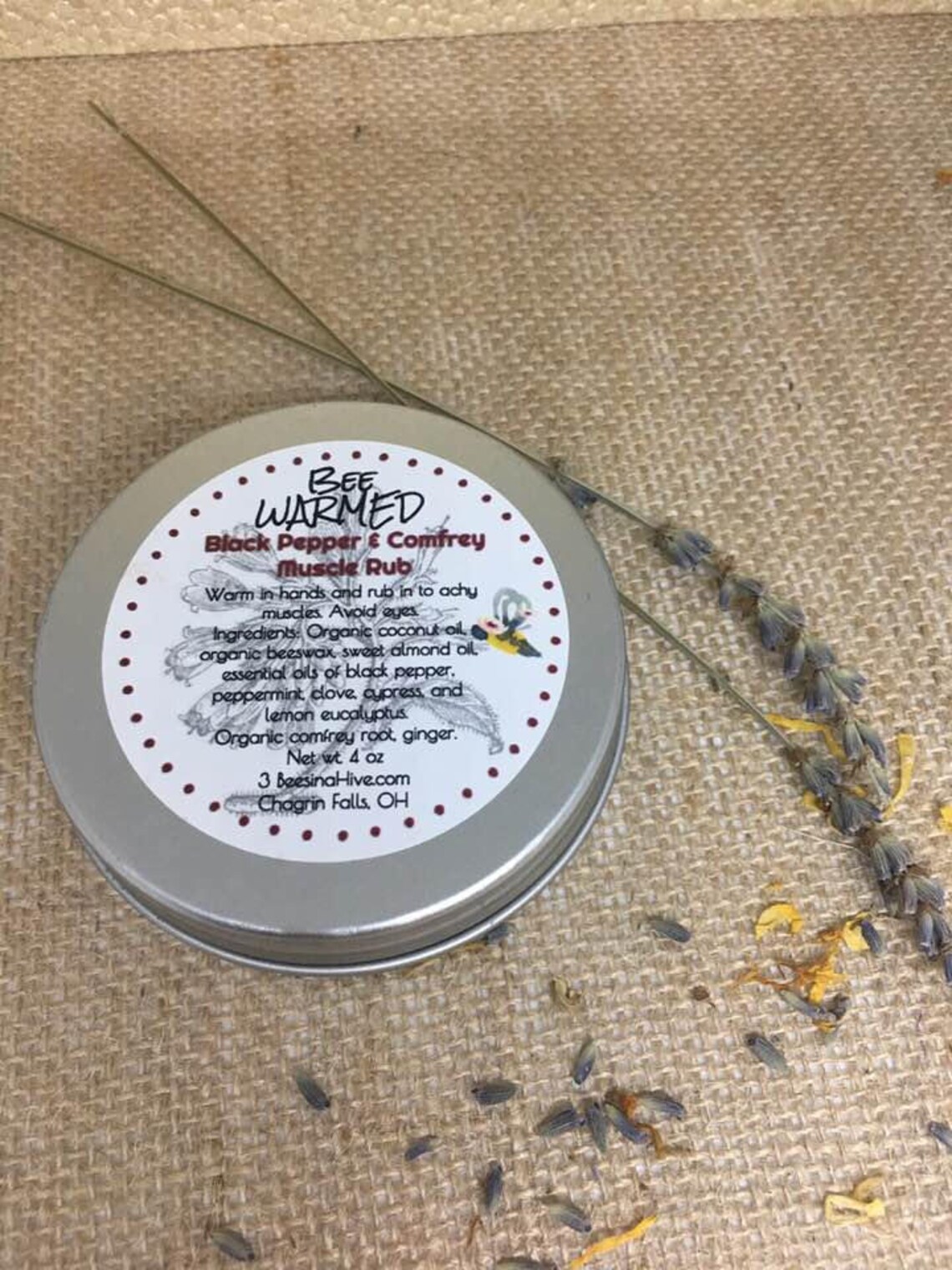 Bee Warmed Black Pepper & Comfrey Muscle Rub / Sore Muscle Rub - Etsy