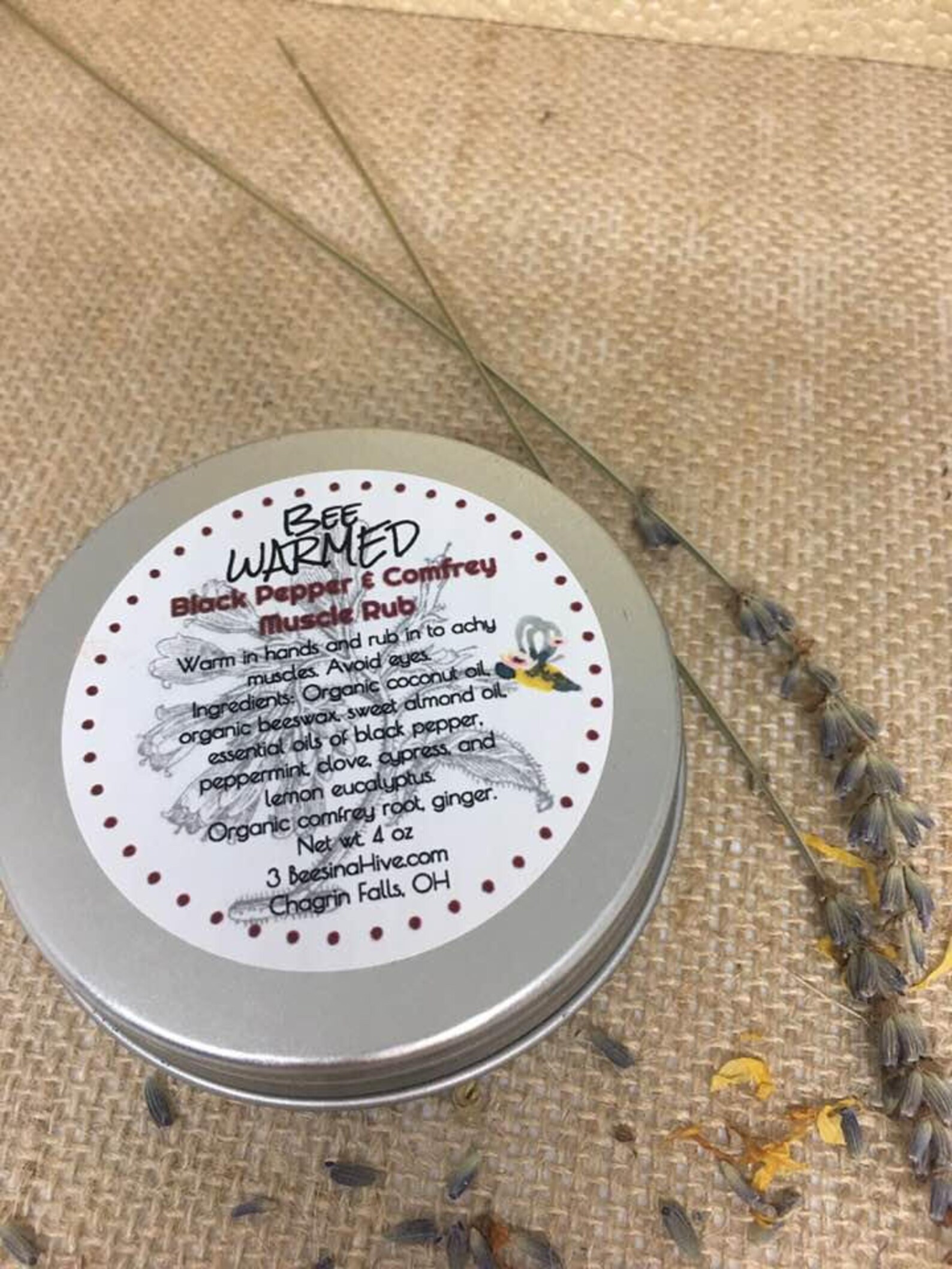 Bee Warmed Black Pepper & Comfrey Muscle Rub / Sore Muscle Rub - Etsy