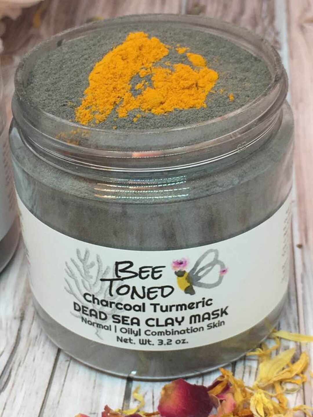 Charcoal Turmeric Dead Sea Clay Mask Cleansing Grains - Etsy