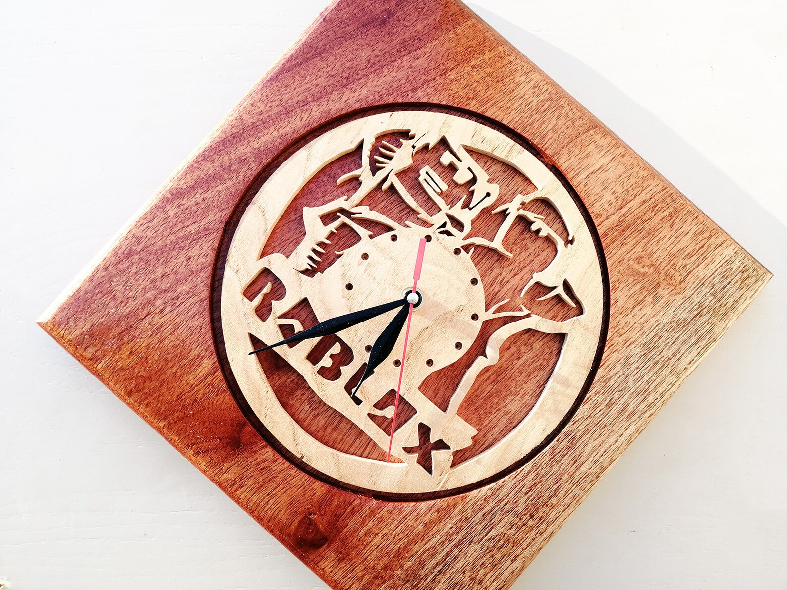 Roblox clock handmade wooden clock wall clock scroll saw | Etsy