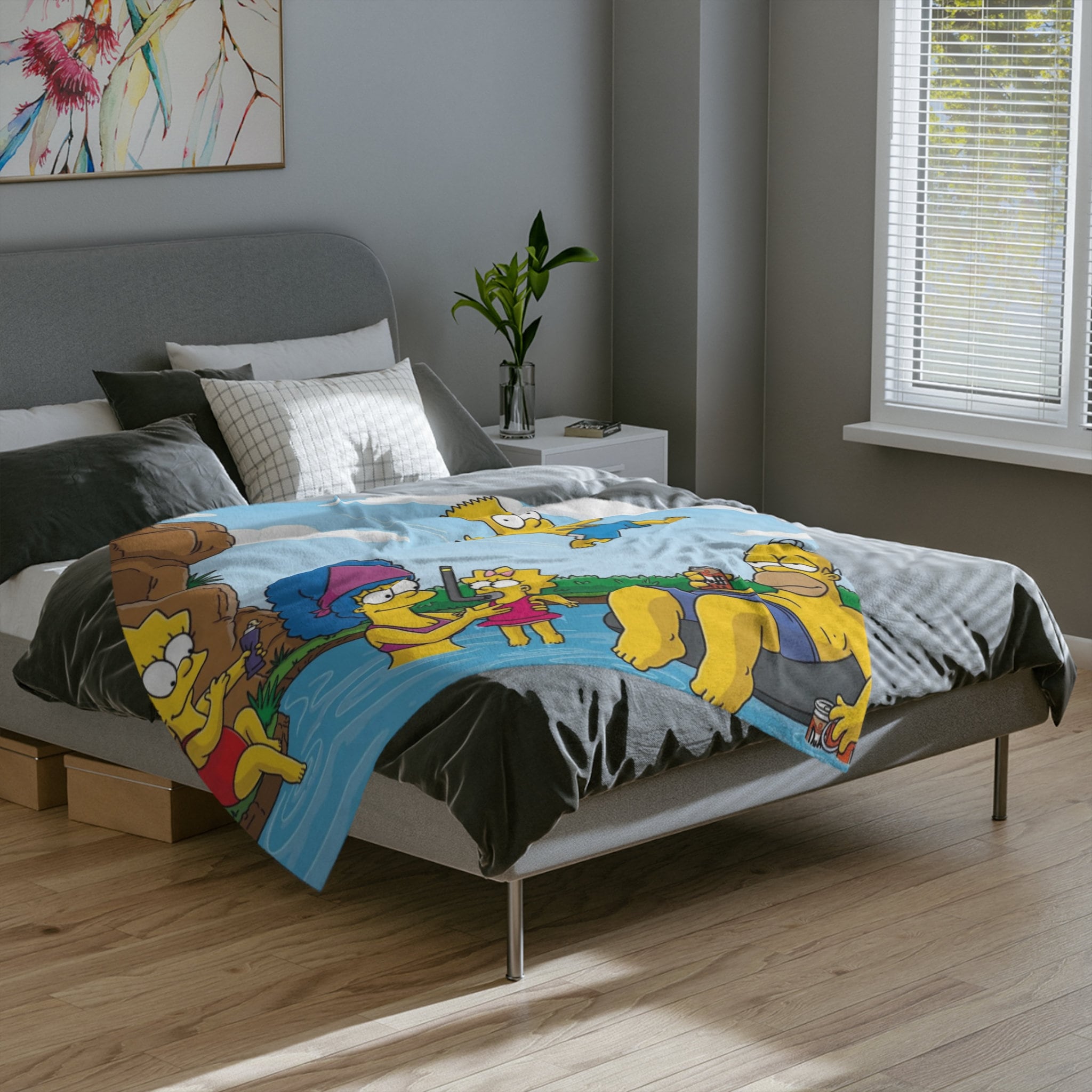 The New Simpsons Blanket - Etsy