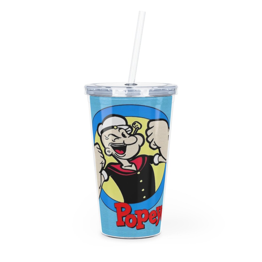 Popeye Kids Cup W/ Lid & Straw - Etsy