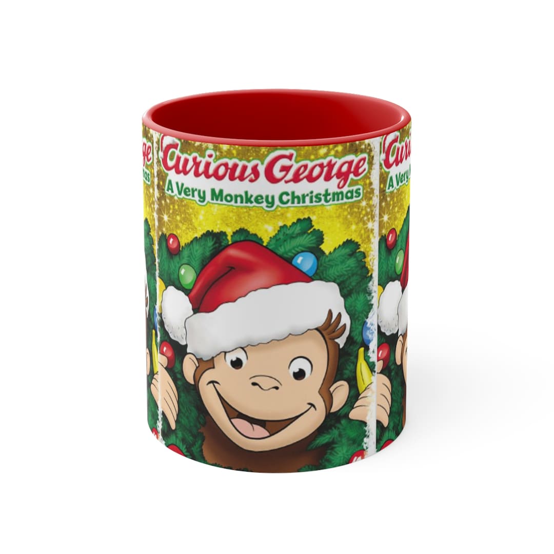 Curious George Christmas Coffee Mug ! - Etsy