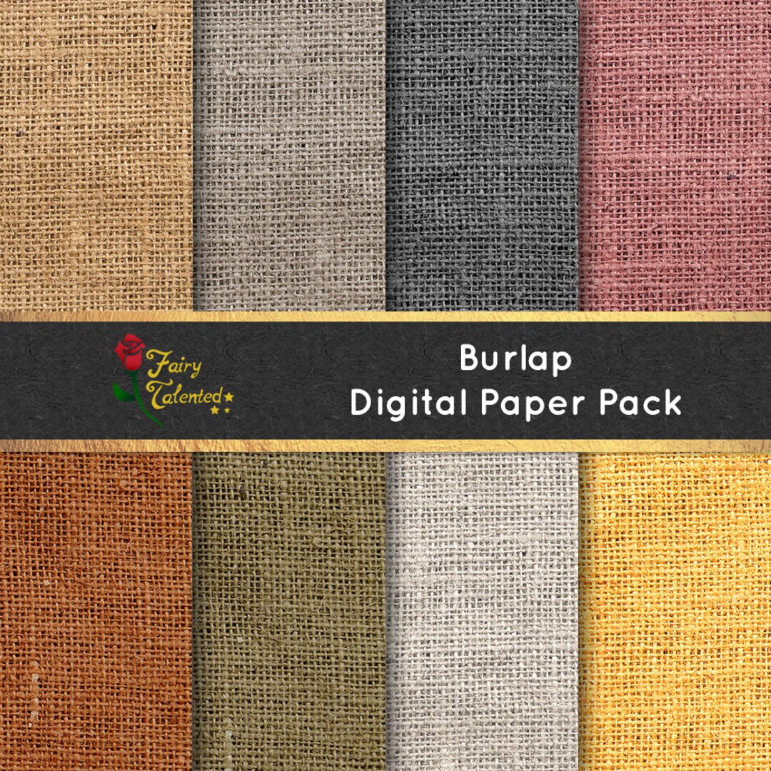 Burlap Digital Paper Pack - Burlap Backgrounds - Colored Burlap ...