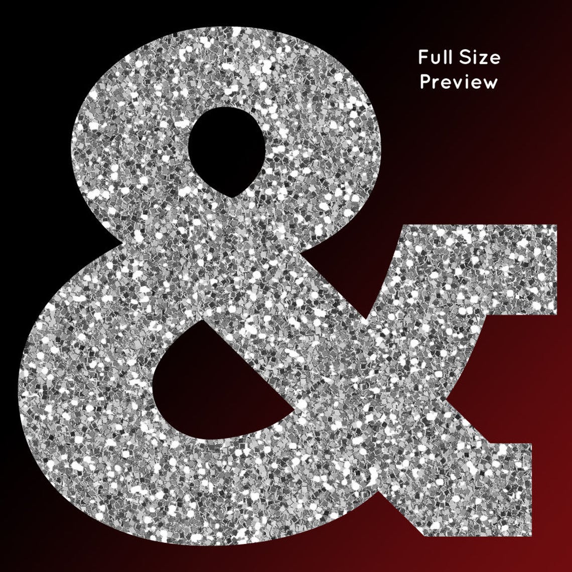 Retro Glitter Numbers & Symbols Clipart: Silver Glitter Numbers, Silver ...