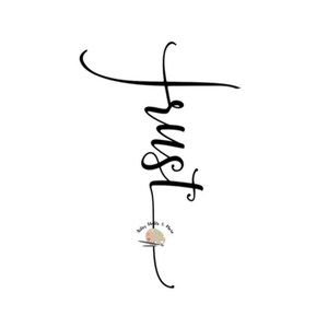 Trust Svg CUT File, Trust Cross Svg File Christian Trust in Him and ...