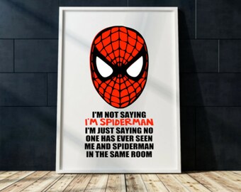Spiderman quote | Etsy