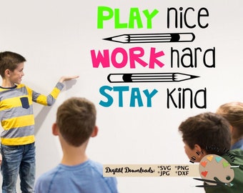 Work Hard Be Kind - Etsy